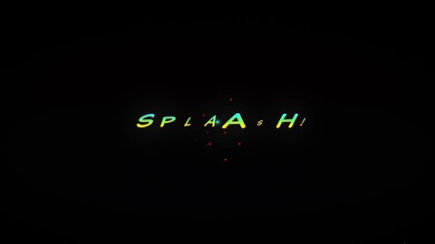 Splaash 4k Animated Comic Style Action Stock Footage Video (100% ...