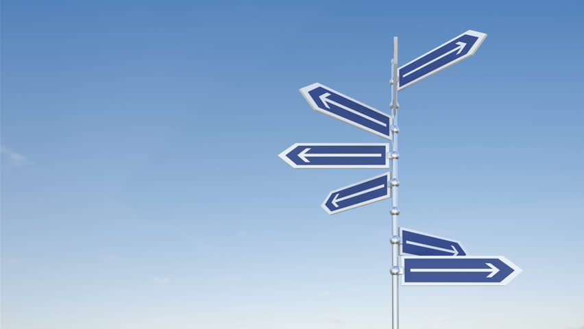 Signpost Pointed in All Directions. Stock Footage Video (100% Royalty ...