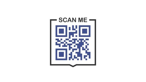 Animation Qr Code Glitch Digital Background Stock Footage Video (100% ...