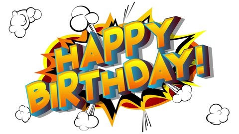 Happy Birthday Comic Book Style Card Stock Vector (Royalty Free ...