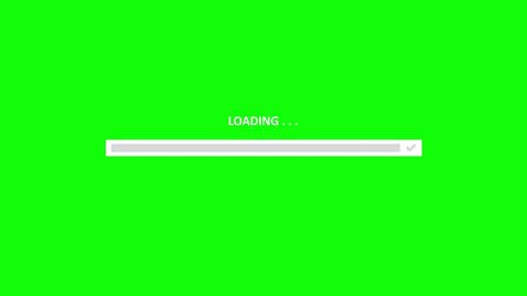 Loading Bar Green Screen Loading Process Stock Footage Video (100% ...