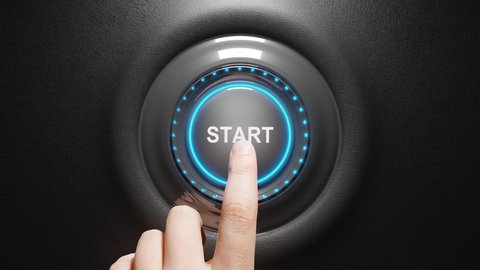 Press Start Button Start Concept 3d Stock Footage Video (100% Royalty ...