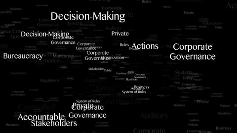 Corporate Governance Keywords Animation Background Loop Stock Footage ...