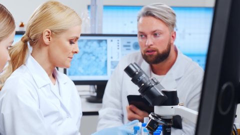 4k Medical Research Team Working Together Stock Footage Video (100% ...
