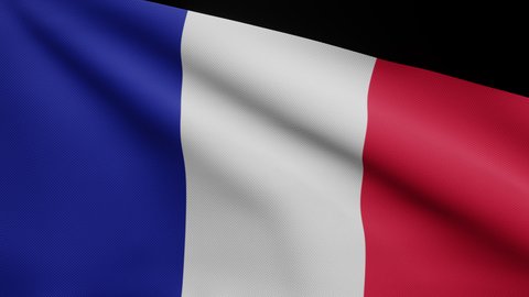 France Flag Waving Wind Looping Animation Stock Footage Video (100% ...