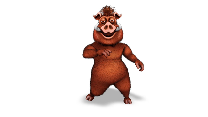 cartoon boar dance - looped on Stock Footage Video (100% Royalty-free ...