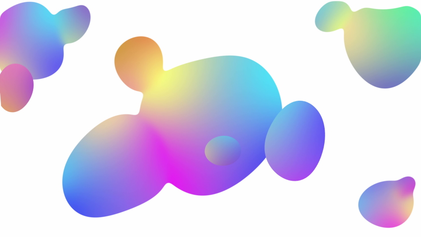 gradient liquid animated round shapes minimalist Stock Footage Video ...
