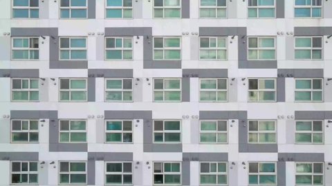 Apartment Block Windows Closeup Texture Background Stock Footage Video ...
