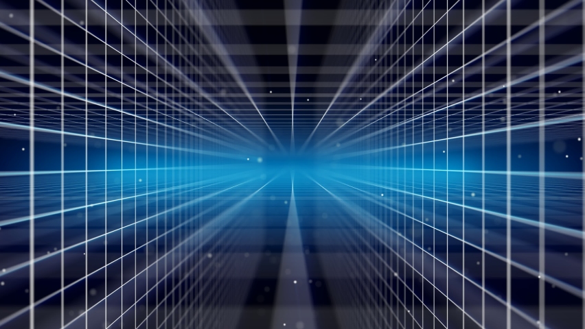 Abstract Futuristic Technology Cyber Grid Stock Footage Video (100% ...