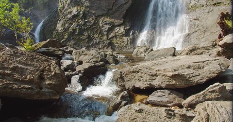 Small Waterfall Edale Peak District National Stock Footage Video (100% ...