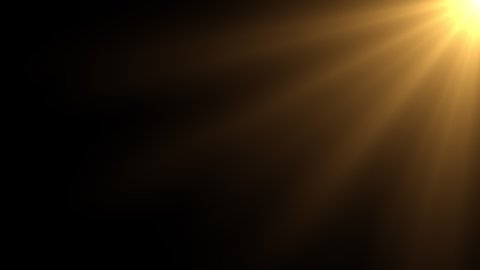 Yellow Light Rays Animation On Black Stock Footage Video (100% Royalty ...