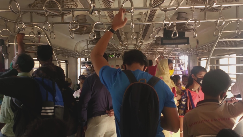Mumbai Local Train Crowd Stock Video Footage - 4K and HD Video Clips ...