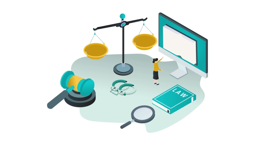 female student animation studying about law Stock Footage Video (100% ...