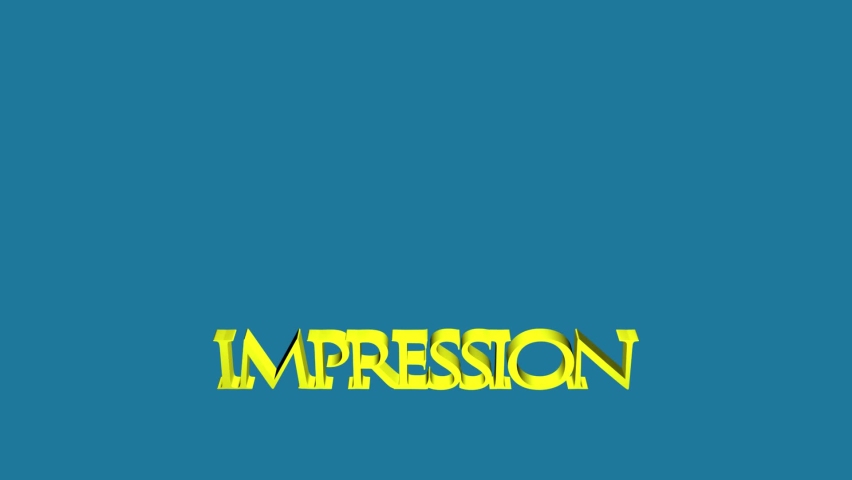 Word Impression Animated in 3d Stock Footage Video (100% Royalty-free ...