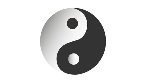 yin yang symbol rotating circle on Stock Footage Video (100% Royalty ...