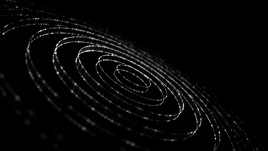 Abstract Wave Moving Dots Lines Flow Stock Footage Video (100% Royalty ...