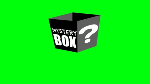 Mystery Box Animation On Green Chroma Stock Footage Video (100% Royalty ...