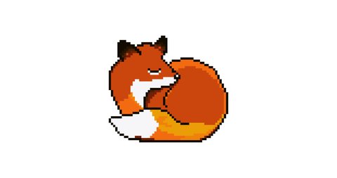 Cute Cartoon Fox Pixel Art 8 Stock Footage Video (100% Royalty-free ...