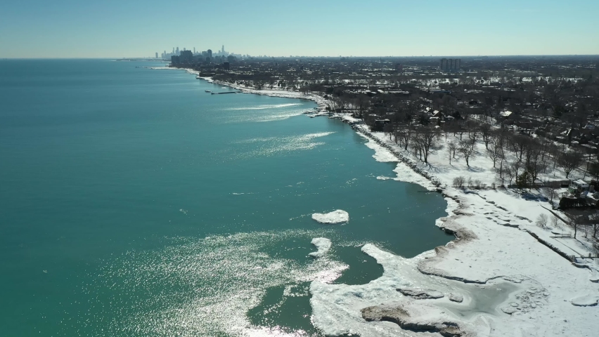 Chicago lake michigan shoreline Stock Video Footage - 4K and HD Video ...