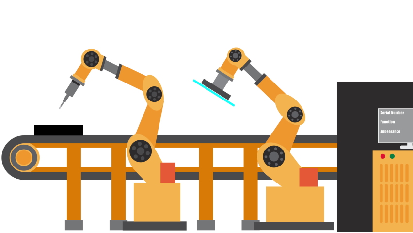 animation fully automation robot smart factory Stock Footage Video (100 ...