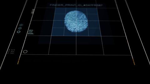 Fingerprint Capturing Scanning Matching Personal Data Stock Footage ...