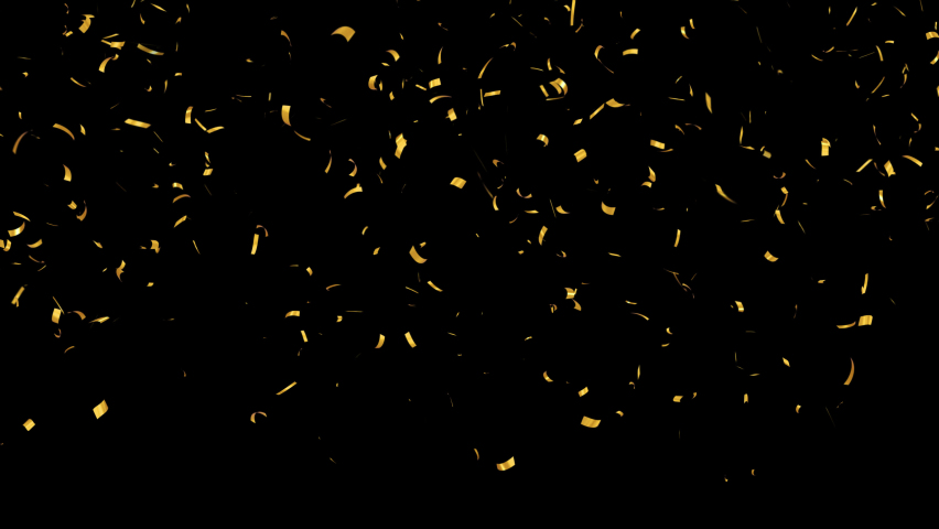 Gold Confetti Falling