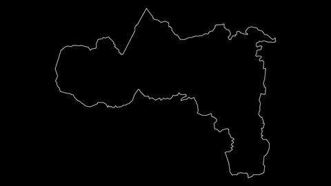 Tigray Ethiopia Region Map Outline Animation Stock Footage Video (100% ...