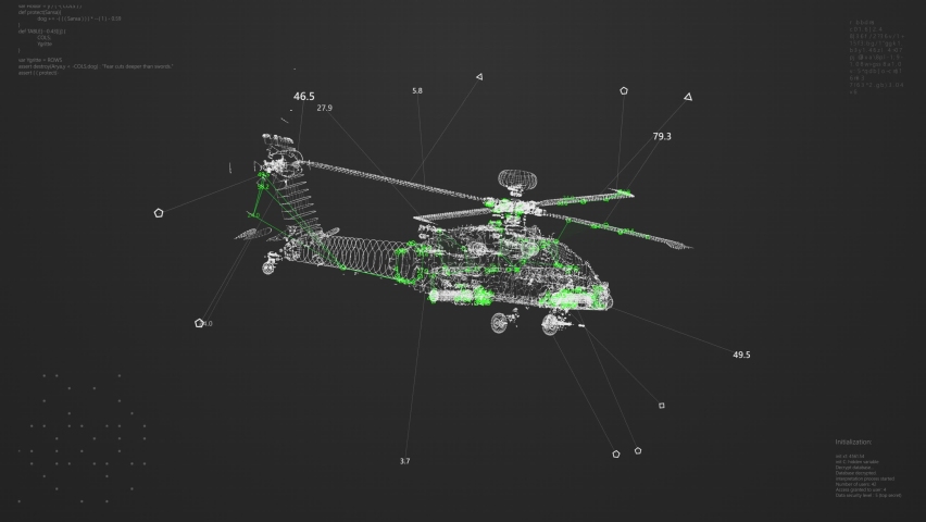 military helicopter ui animation hud aircraft Stock Footage Video (100% ...