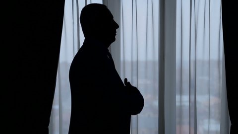 anonymous interview silhouette conceptual use Stock Footage Video (100% ...