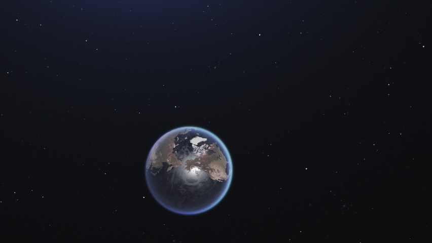 Earth Cloudless Cg Animation Motion Stock Footage Video (100% Royalty ...