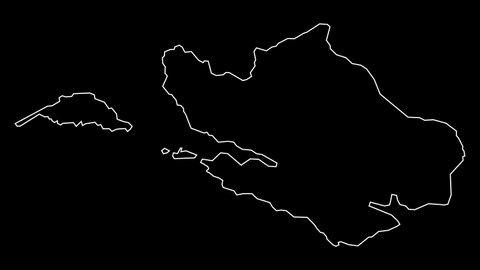 Vagar Map Faroe Islands Outline Animation Stock Footage Video (100% ...