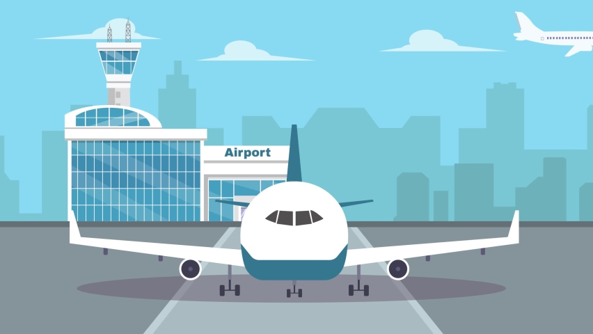 aircraft animation ready takeoff on airport Stock Footage Video (100% ...