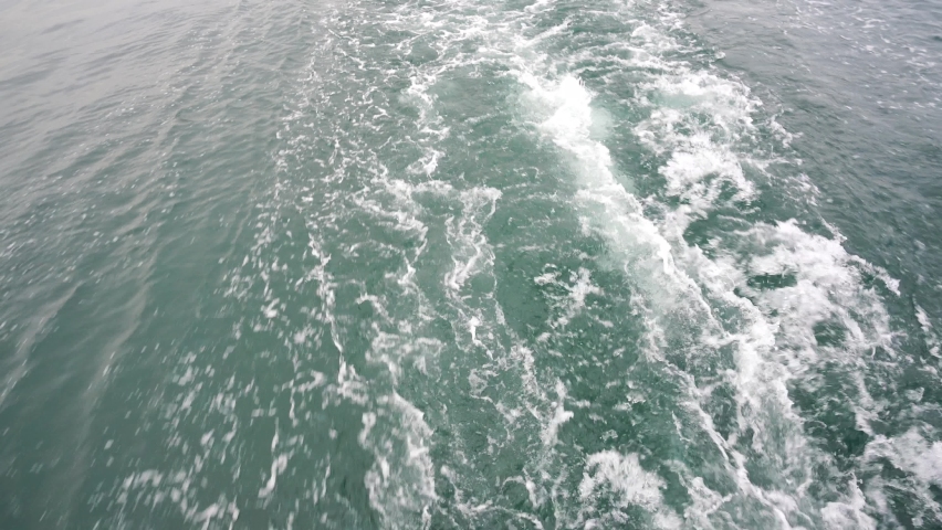 powerful waves emanating fast moving boat Stock Footage Video (100% ...