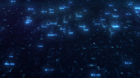 Digital Fly Binary Code Background Loop Stock Footage Video (100% ...