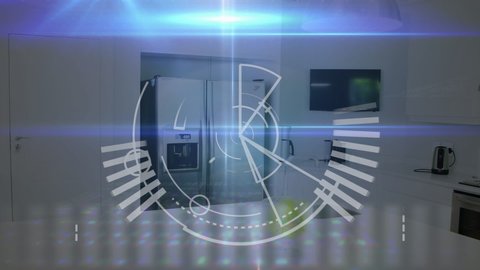 Animation Interface Showing Circular Scope Scanning Stock Footage Video (100% Royalty-free ...