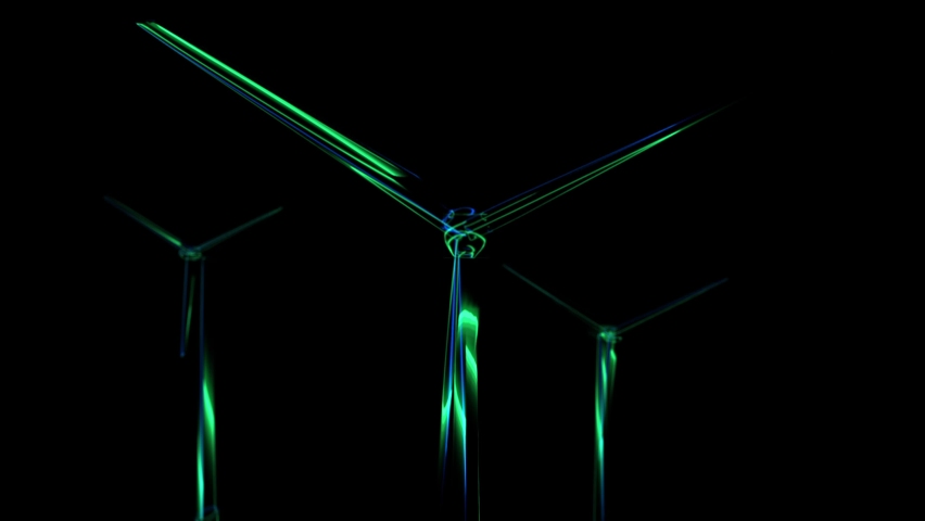 Wind Turbine Black Background Stock Video Footage - 4K and HD Video ...