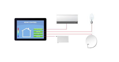 Control Your Smart Home Animation Technological Stock Footage Video ...