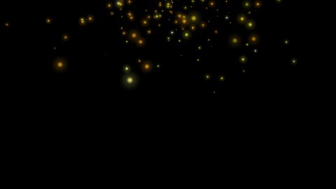 Yellow Sparkles Particle Animation Effect Stock Footage Video (100% ...