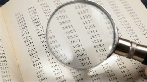 Magnifying Glass Document Figures Data Encrypt Stock Footage Video (100 ...