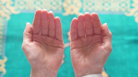 Praying Hands Mosque Close Shot Muslim Stock Footage Video (100% ...