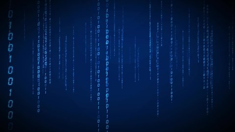 binary rain background digital data on Stock Footage Video (100% ...