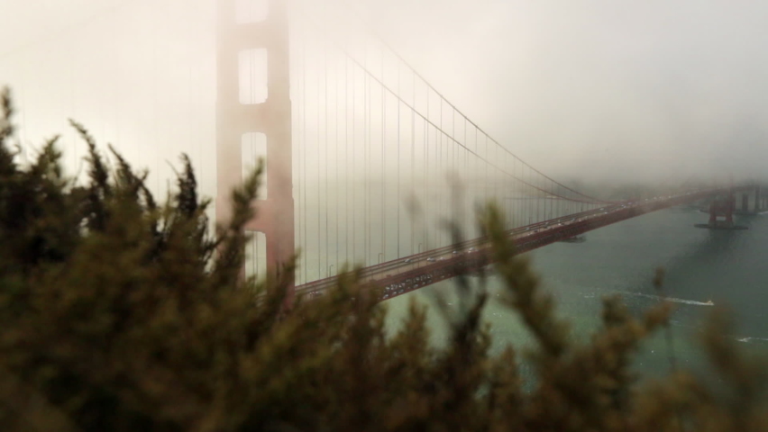 Golden Gate Bridge in the Mist in San Francisco, California image ...