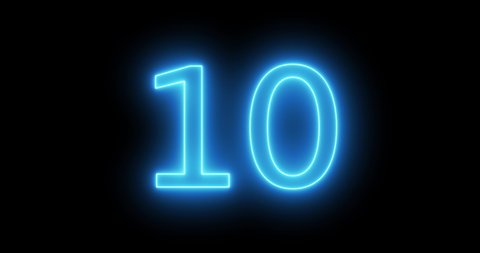 energy neon blue number one 1 Stock Footage Video (100% Royalty-free ...