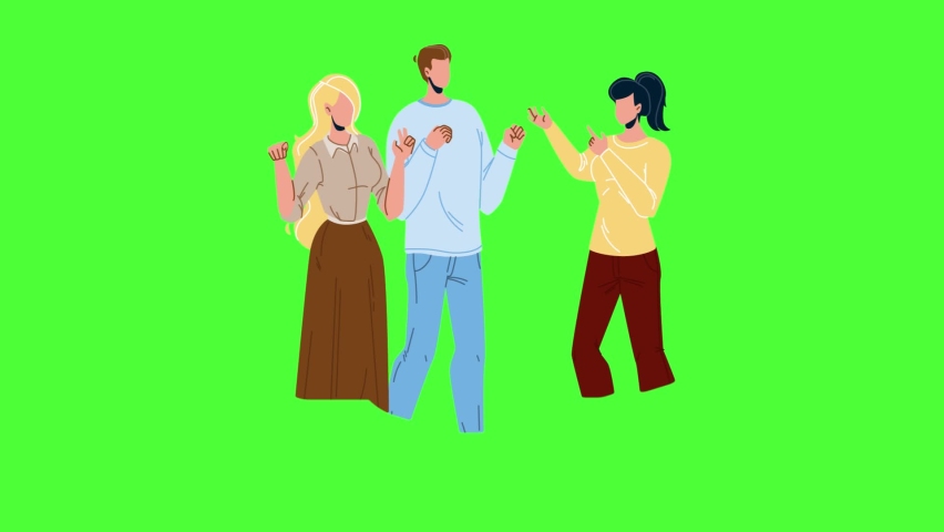 deaf people communication sign language animation: วิดีโอสต็อก (ปลอดค่า ...