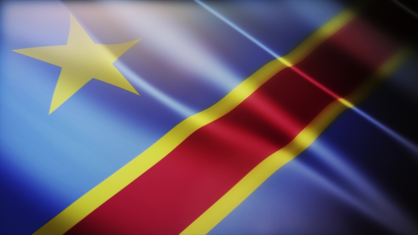 Congo Kinshasa Flag Footage Videos And Clips In Hd And 4k