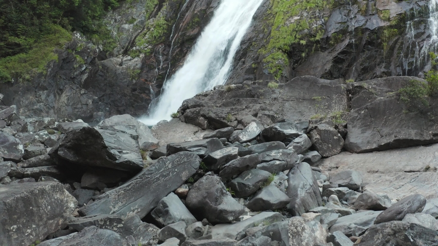 Oko Falls Slowly Revealing Beautiful Natural Stock Footage Video (100% ...