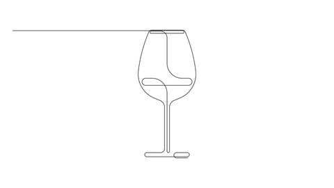 Continuous One Line Wine Glass Art Stock Vector (Royalty Free ...