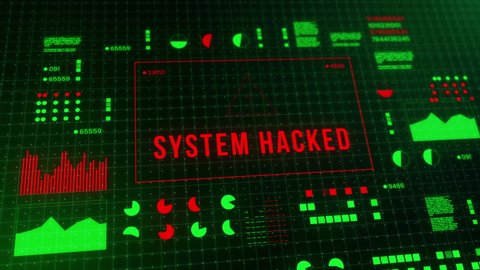 System Hack Security Breach Computer Hacking Stock Footage Video (100% ...
