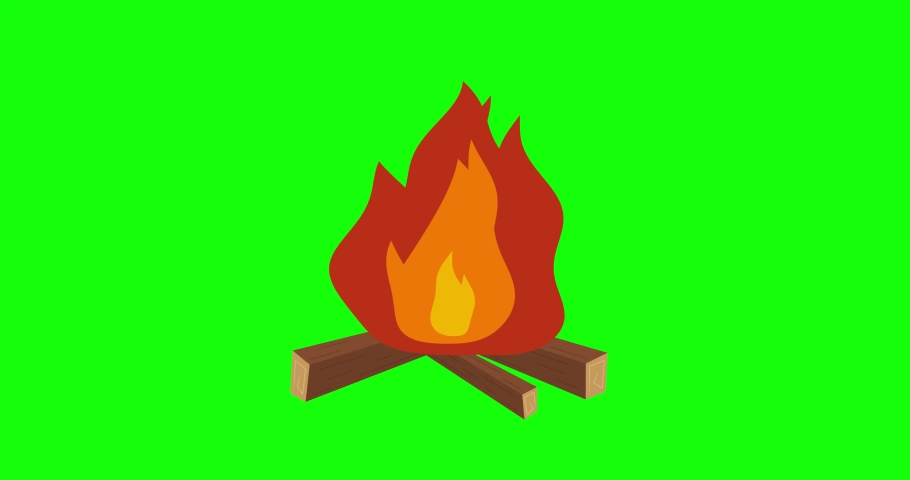 2d motion animated footage bonfire burning Stock Footage Video (100% ...