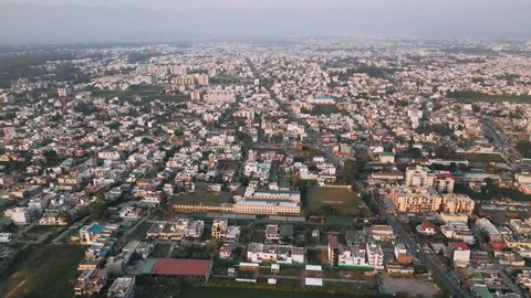 Aerial View Dehradun Beautiful Indian City Stock Footage Video (100% ...